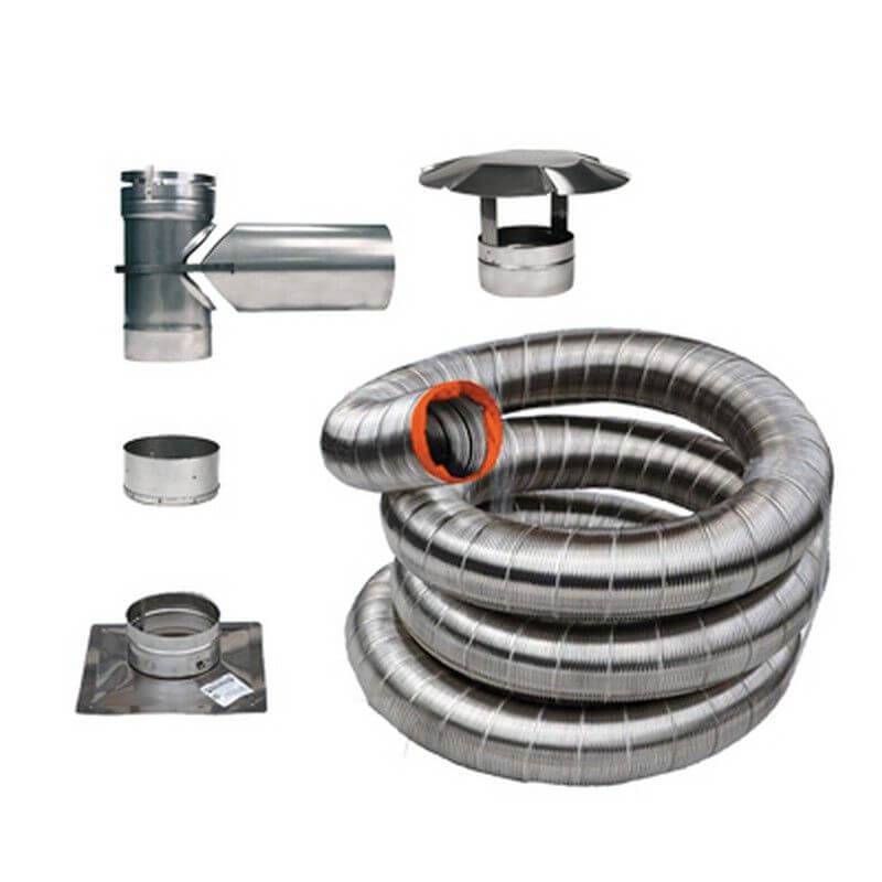 SBI 6" x 35' Flex Liner Kit – Stainless Steel — The Cabin Depot