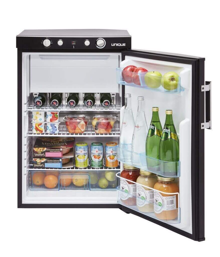 UNIQUE 3 CU/FT Propane Fridge with Freezer (LPG/110V/12V) - Black — The ...